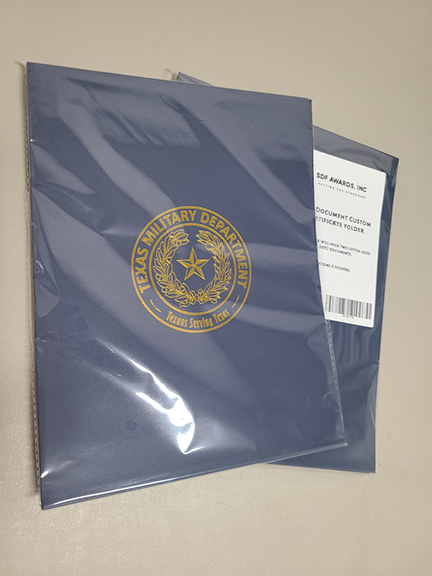 Texas Military Department Presentation Folders | SDF Awards, Inc